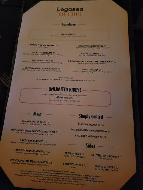 Legasea Bar & Grill Menu | Seafood, Prices, Hours at Moxy Times Square NY